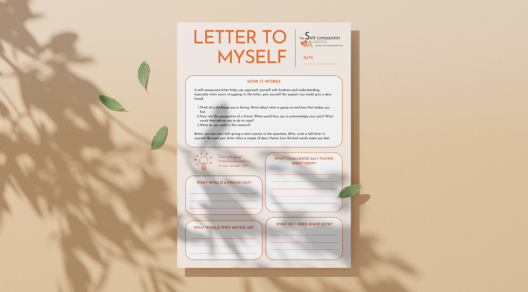 Worksheet: Write a self-compassion letter to yourself